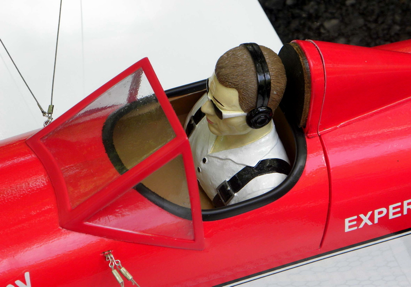 Samolot Fly Baby (klasa 50 EP-GP)(czerwony, 1,6 m rozpiętości) ARF - VQ ...